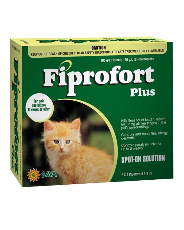 Savavet Fiprofort Plus Cat Tick And Flea Control Spot On
